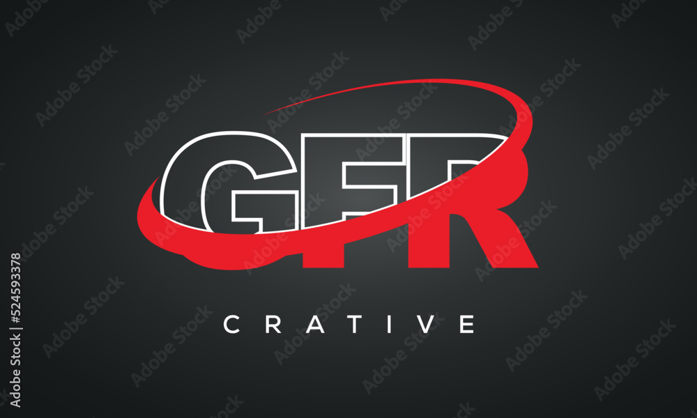 GFR letters typography monogram logo , creative modern logo icon with 360 symbol Stock Vector ...