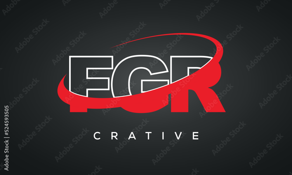 FGR letters typography monogram logo , creative modern logo icon with ...