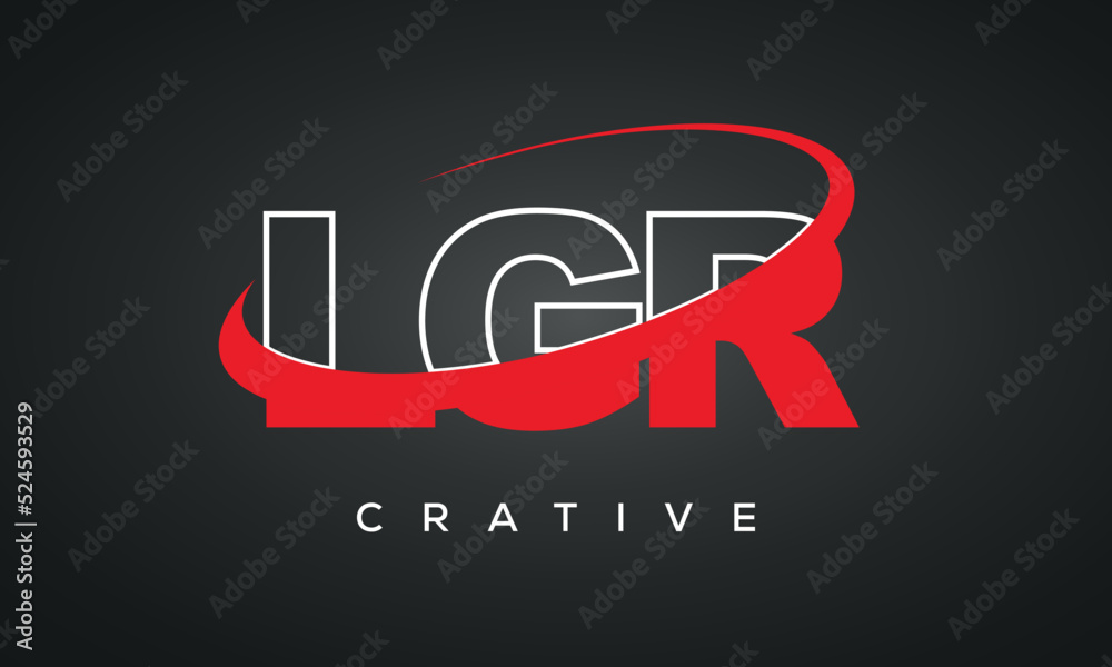 LGR letters typography monogram logo , creative modern logo icon with ...