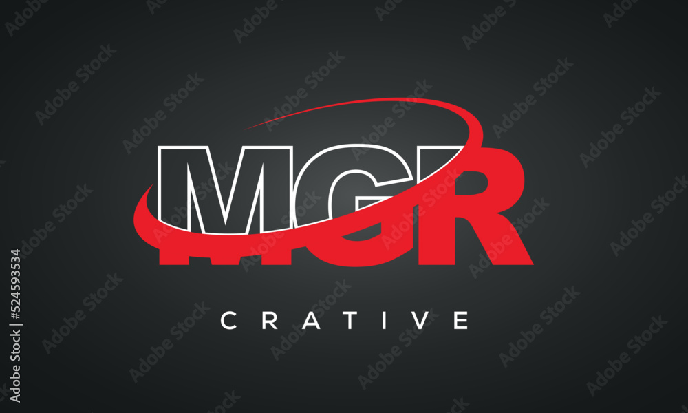 MGR letters typography monogram logo , creative modern logo icon with ...