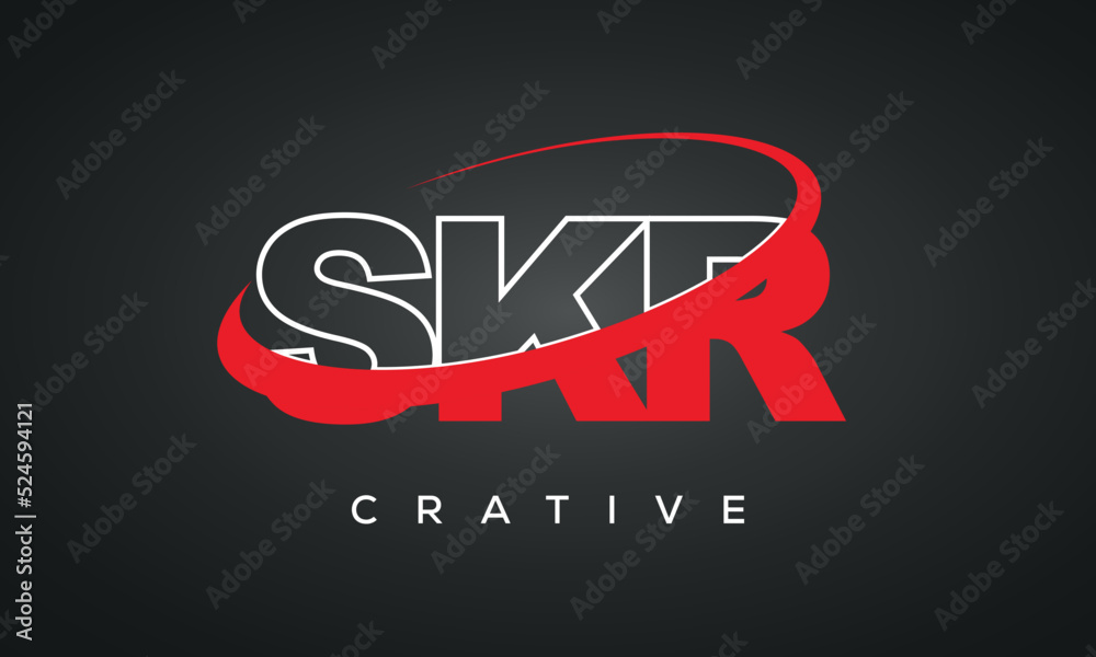 SKR letters typography monogram logo , creative modern logo icon with ...