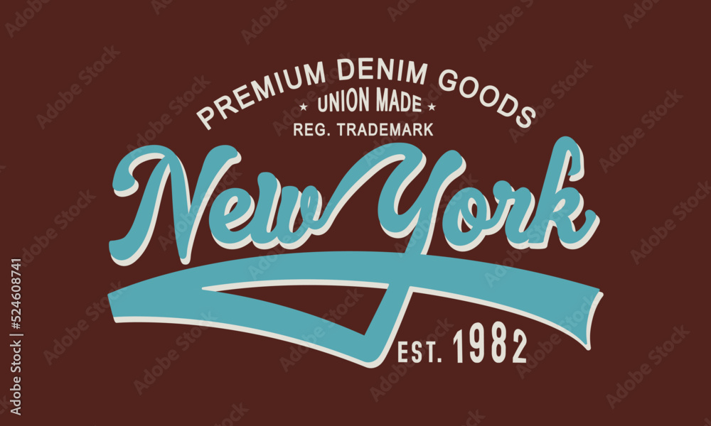 New York". Solid Design for premium T Shirt. Badge, Logo, Poster ...