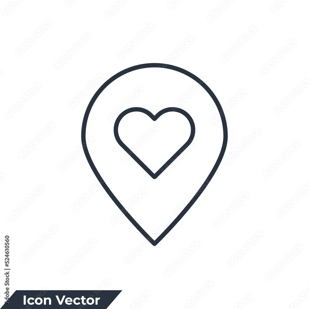 pin location icon logo vector illustration. Pin Point symbol template ...