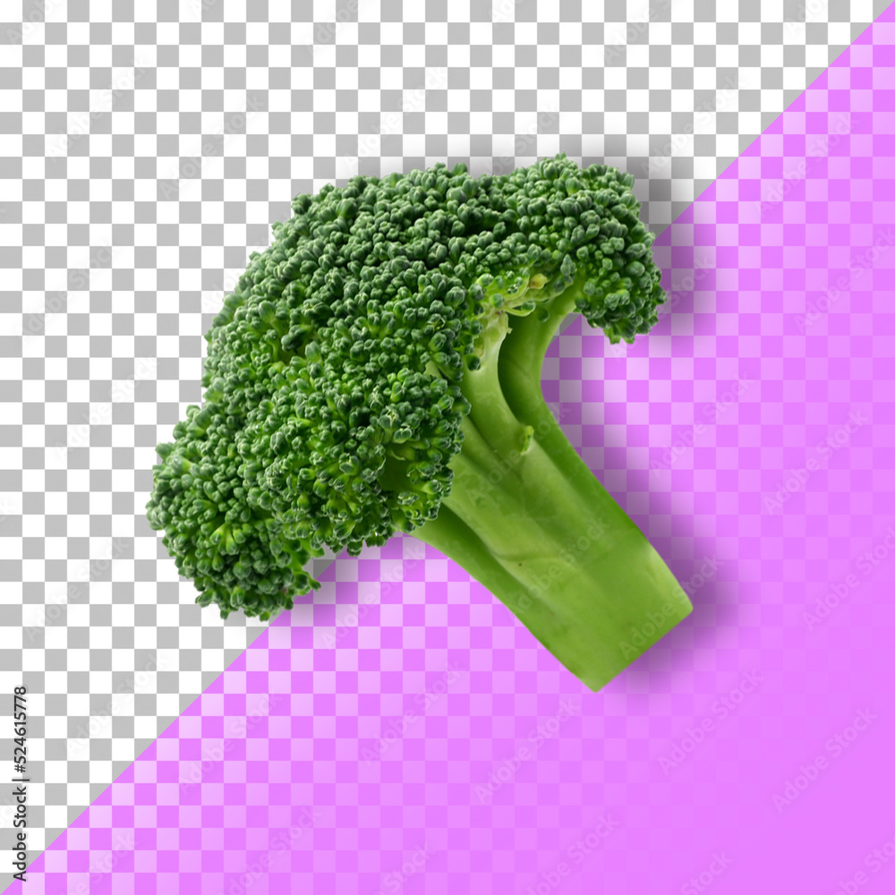 Fresh broccoli isolated on transparent background. PSD Stock Photo ...