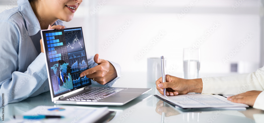 Data Analyst Using Data Analytics KPI Stock Photo | Adobe Stock