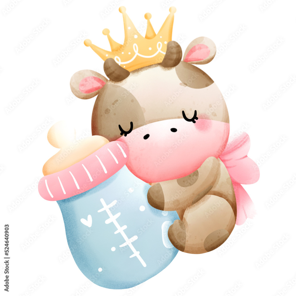 Baby Girl Cow Cartoon