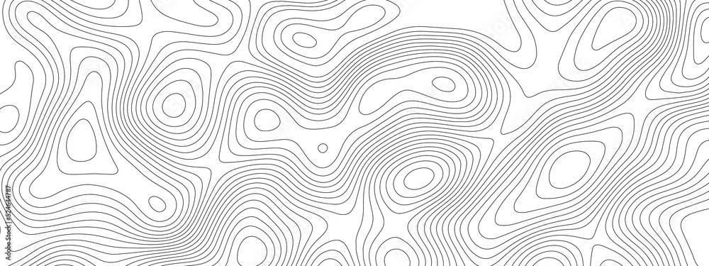 Abstract design with Topographic map background concept with space for ...