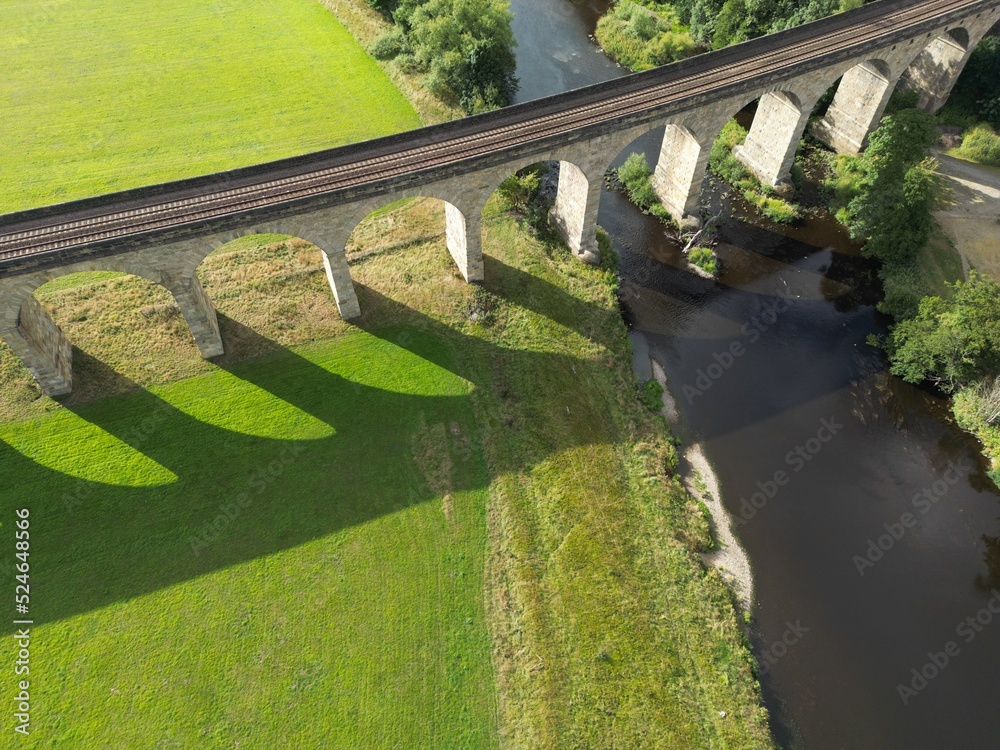 Arthington Victorian railway Viaduct, also known as Castley Viaduct or ...