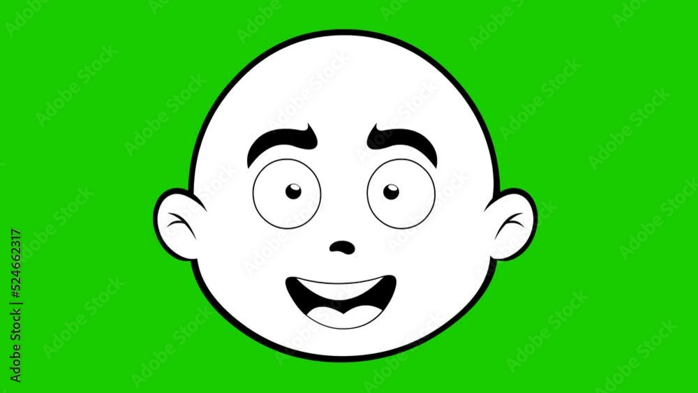 Vidéo Stock Loop animation of the face of a cartoon character winking ...