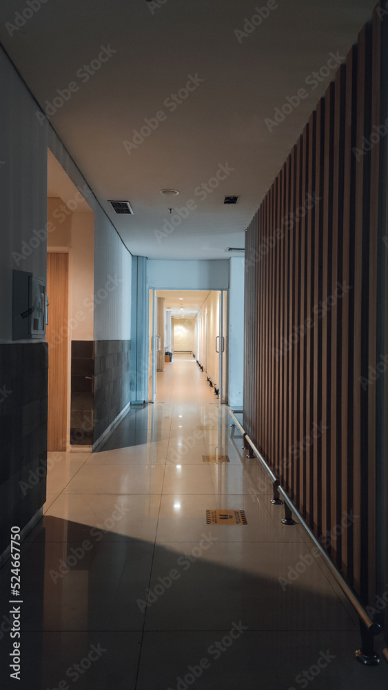 corridor in the office airport liminal space Stock Photo | Adobe Stock