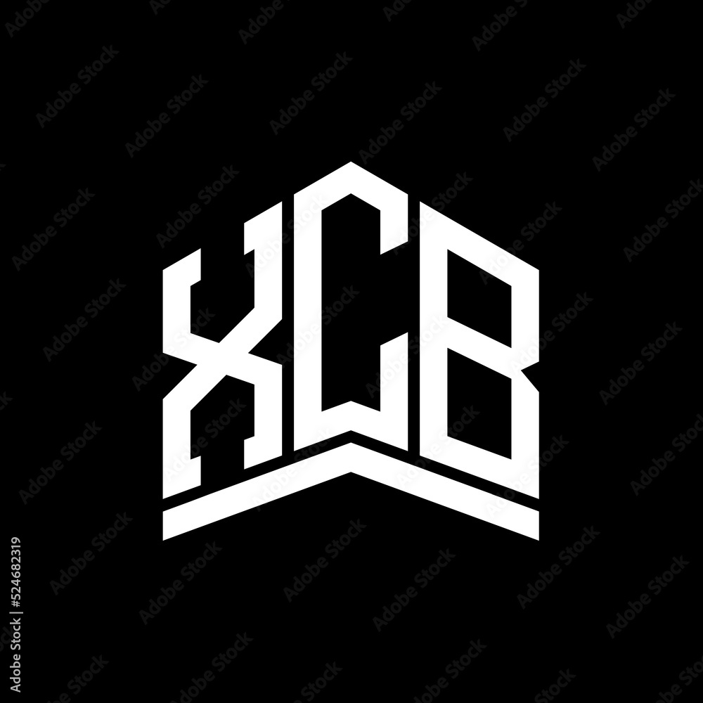 XCB letter logo design on black background.XCB creative initials ...
