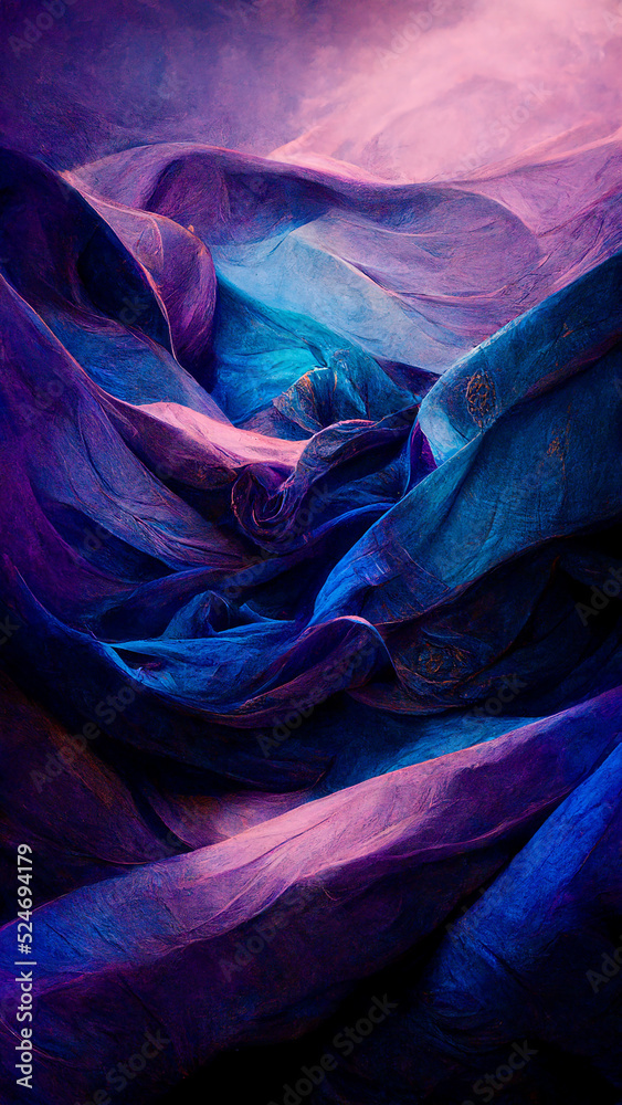 Blue lights, violet backgrounds, and cold color palettes in abstract ...