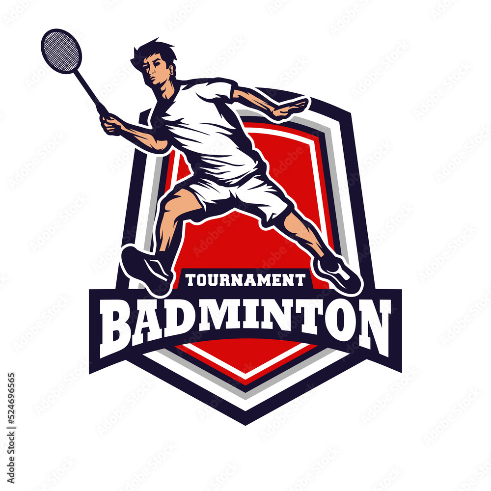 badminton logo Stock Vector | Adobe Stock