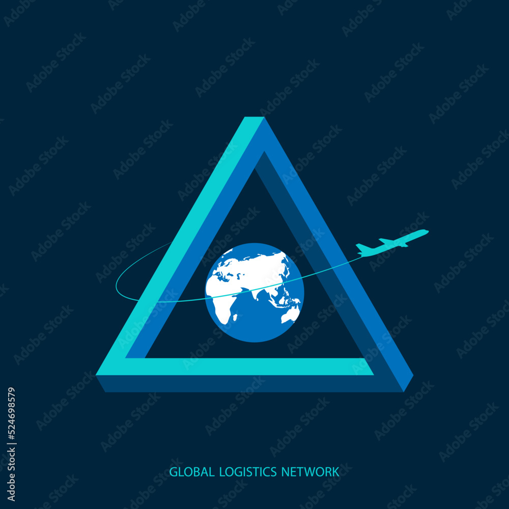 Global logistics network. Map global logistics partnership connection ...