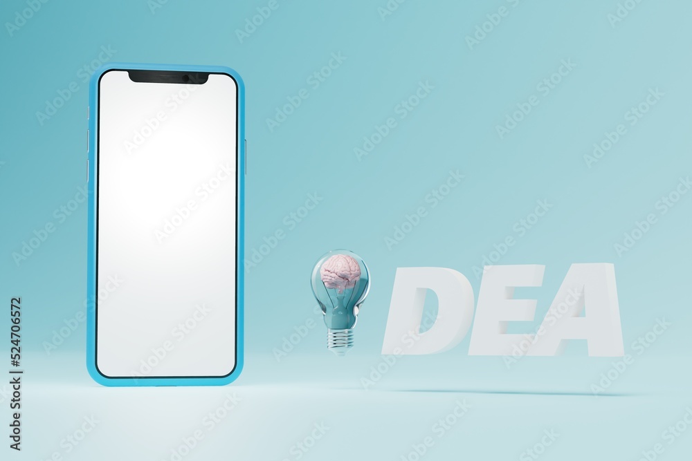 generation and formation of ideas. recording an idea in a smartphone ...