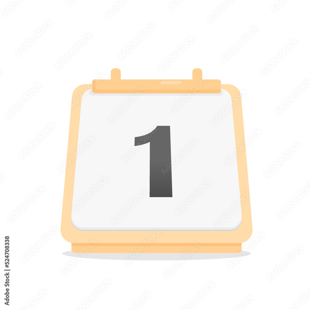 Grafika wektorowa Stock: Simple tear-off calendar with pieces of paper ...