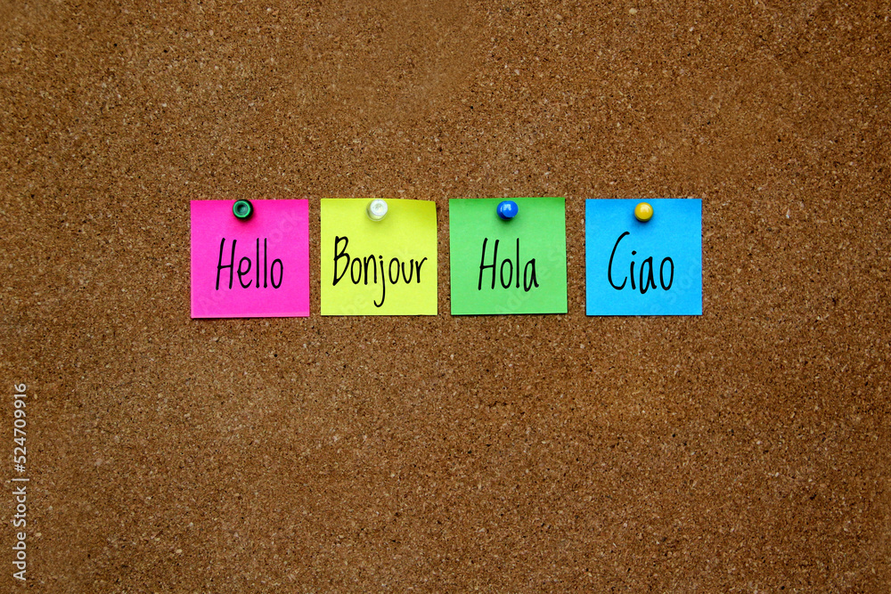 Multicolor notes with important message, motivation and reminders on ...