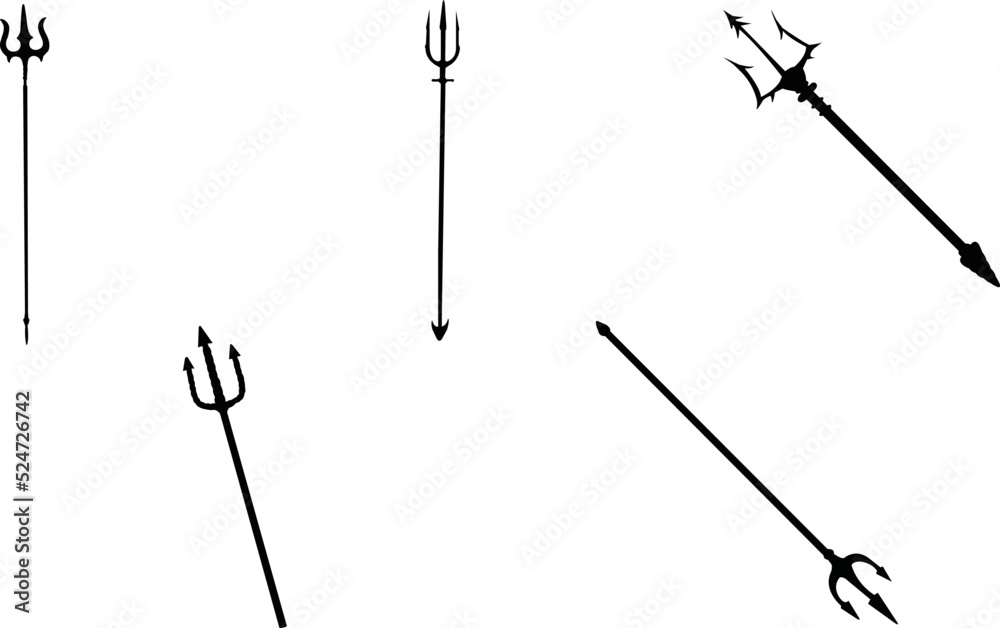 Trident Eps Vector, Silhouette, Logo, Trident Eps Vector Cut Files for ...