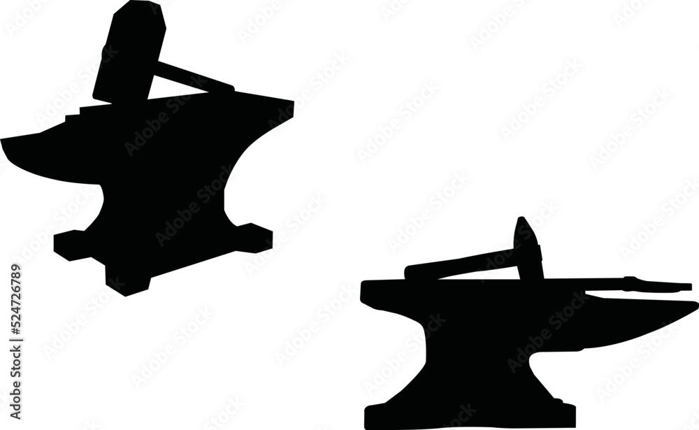 Vetor de Hammer Anvil Eps Vector, Silhouette, Logo, Hammer Anvil Eps ...