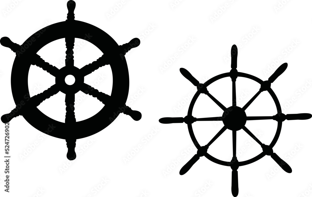 Nautical Wheel Eps Vector, Silhouette, Logo, Nautical Wheel Eps Vector ...