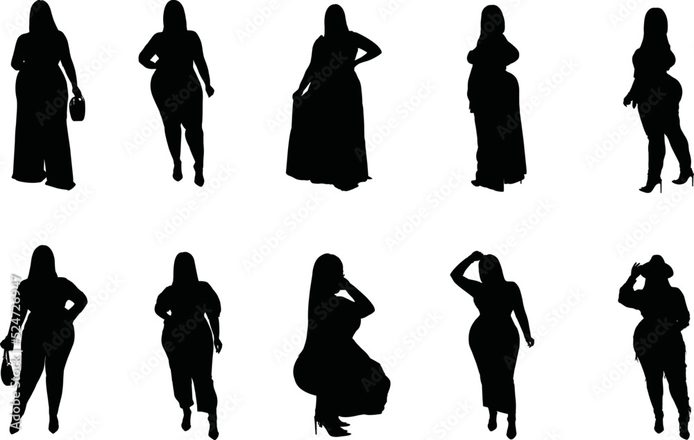 Fototapeta Kuchenna Big Woman Eps Vector Silhouette Logo Big Woman fototapeta-kuchenna-big-woman-eps-vector-silhouette-logo-big-woman