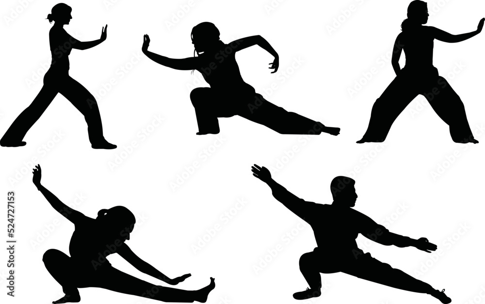 Qi Gong vector eps, Silhouette, Logo, Qi Gong vector eps Cut Files for ...