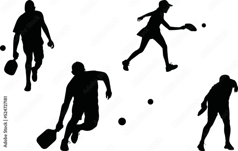 Pickleball vector eps, Silhouette, Logo, Pickleball vector eps Cut ...