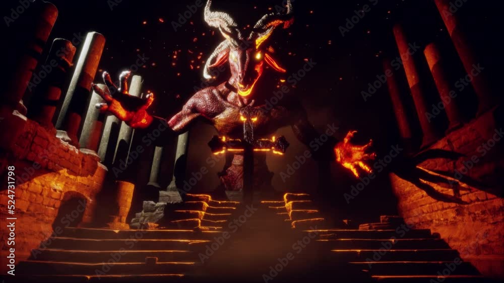 Goat Demon Baphomet VJ Loop – behold to the symbol of hell! Hold your ...