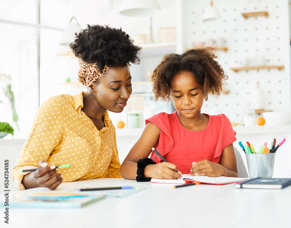 homework teaching education mother children daughter familiy childhood ...