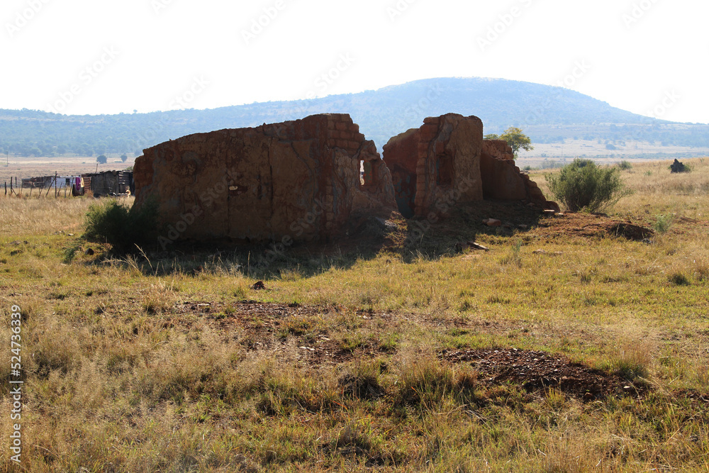 A photo of abandoned houses, churches, monasteries, ruins, walls of ...