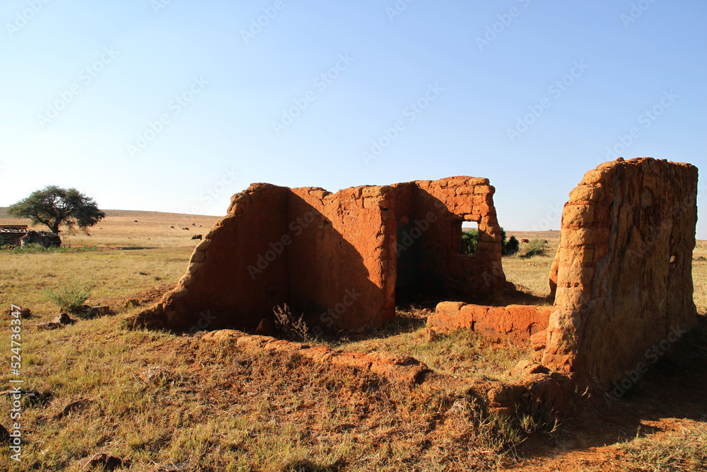 A photo of abandoned houses, churches, monasteries, ruins, walls of ...