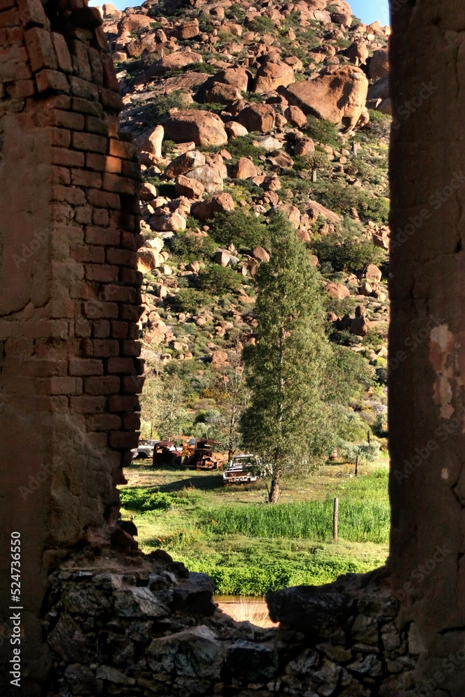 A photo of abandoned houses, churches, monasteries, ruins, walls of ...