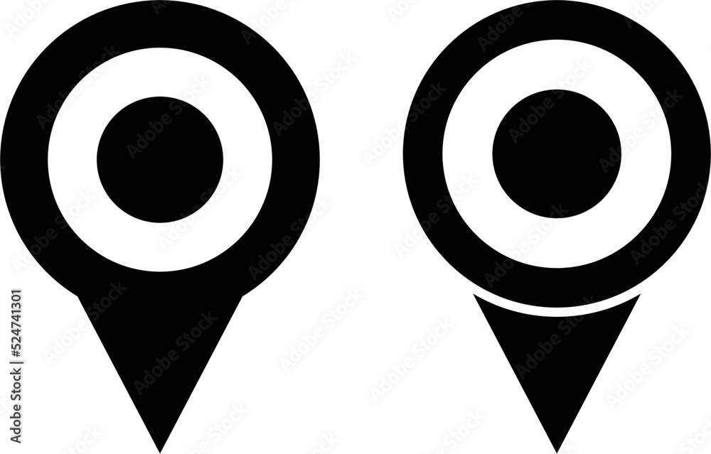 map pointer icon Location set. map pin vector icon set. GPS marker symbols. Plan place pointer ...