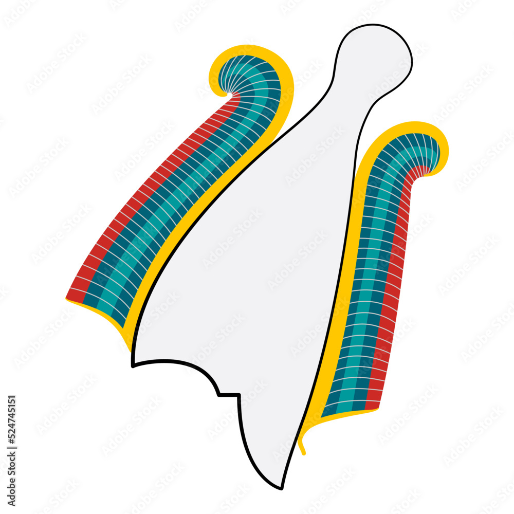 Atef crown of Osiris, a feathered white crown in ancient Egyptian ...