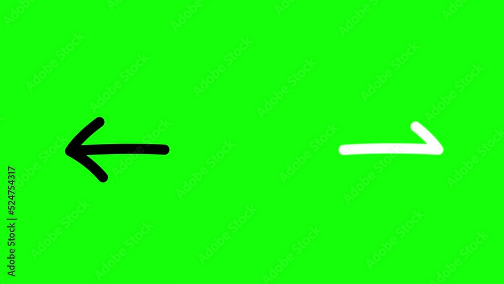 Vidéo Stock Two opposite isolated black and white arrows on green ...