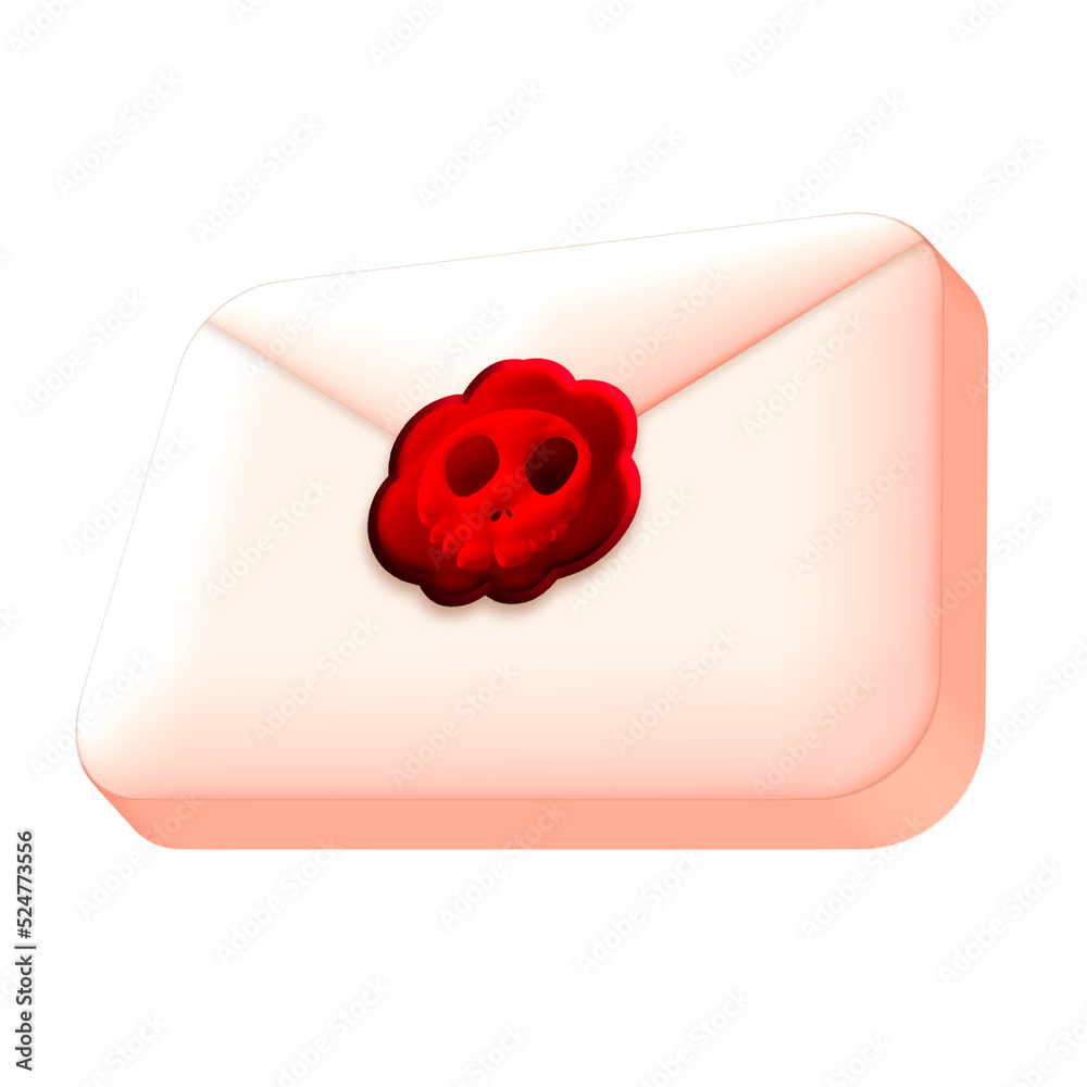 Pirate envelope oblique game asset 2D icon transparent background Stock ...