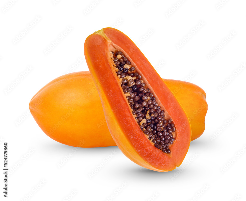 Papaya isolated on transparent background (.PNG) Stock Photo | Adobe Stock