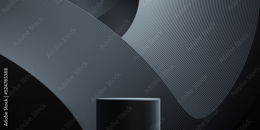 abstract branding background with black podium concept for branding ...