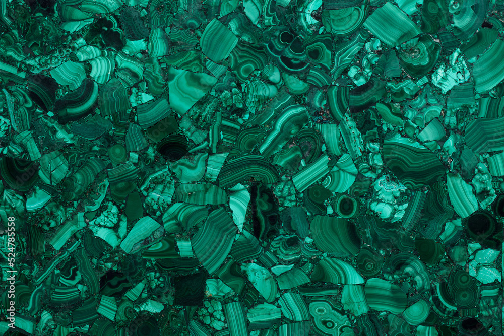 Malachite semi precious stone texture as part of unique interior design ...