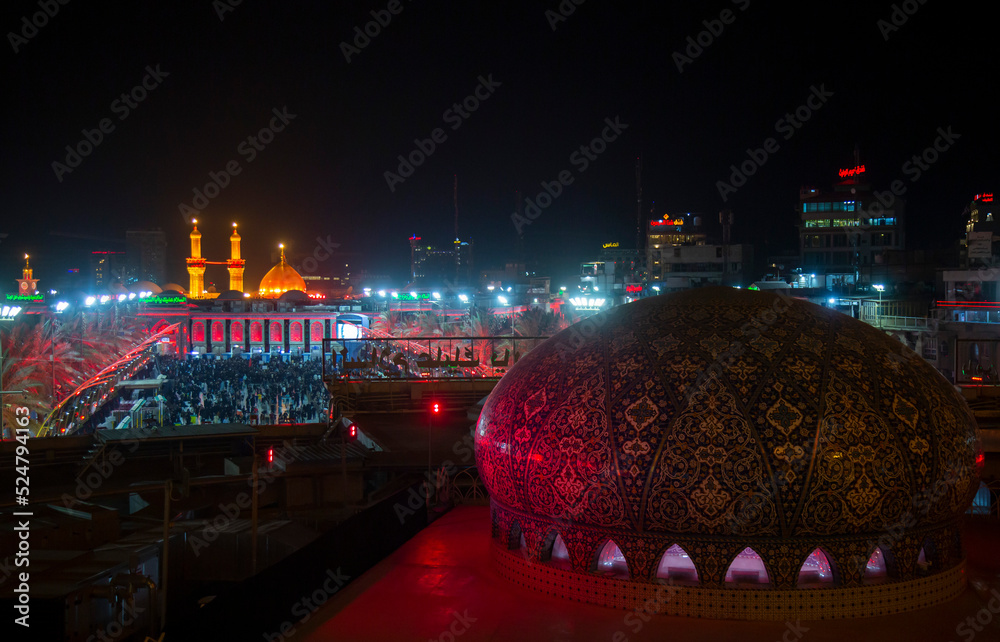 The sacred month of Muharram Ashura in Karbala, Iraq, the shrine of ...
