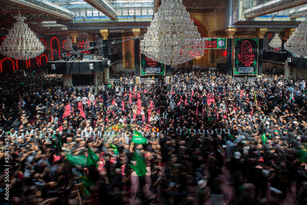 The sacred month of Muharram Ashura in Karbala, Iraq, the shrine of ...