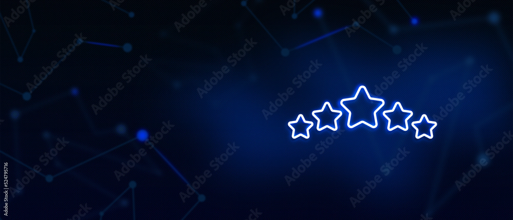 5 star rating icon, Excellent Business Performance, Quality service ...
