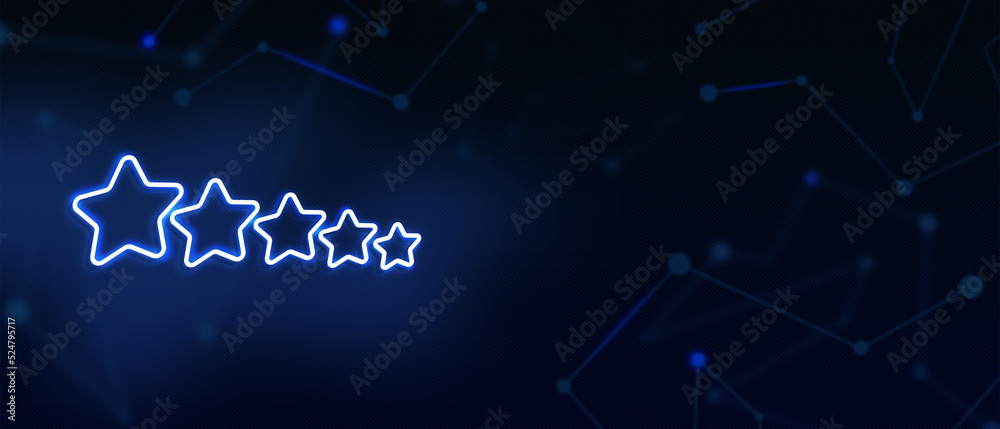 5 star rating icon, Excellent Business Performance, Quality service ...
