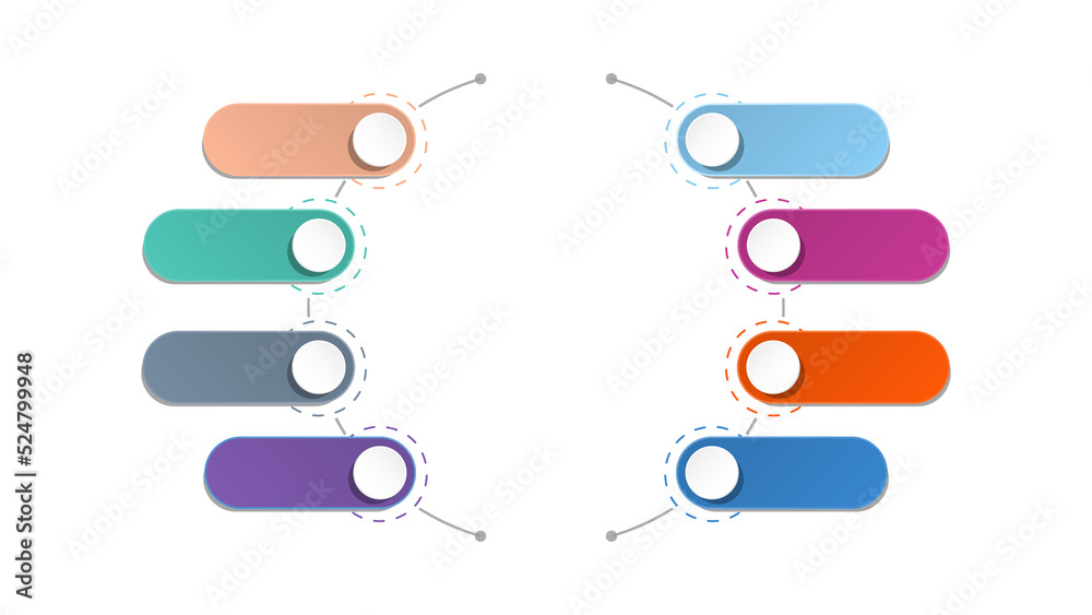Basic circle infographic template with 8 steps, process or options ...