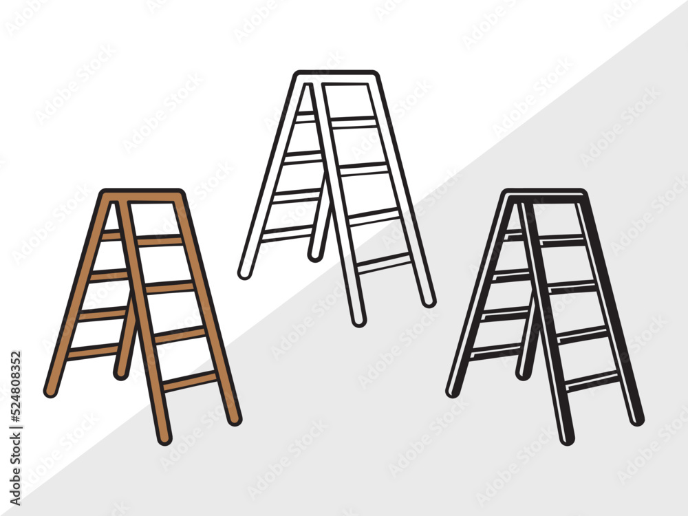 Ladder Clipart SVG, Step Ladder Svg, Ladder Svg, General Ladder Svg ...