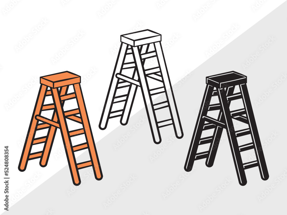 Ladder Clipart SVG, Step Ladder Svg, Ladder Svg, General Ladder Svg ...