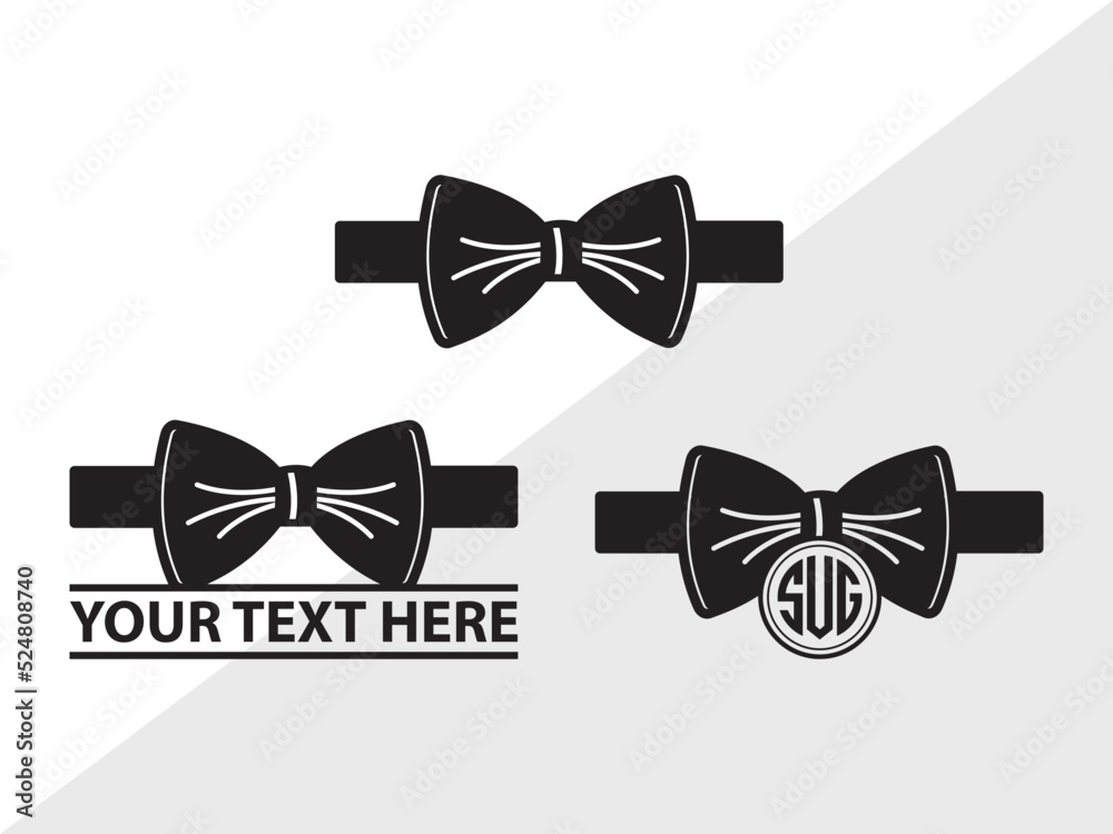 Stockvector Tie Clipart SVG Monogram, Necktie Svg, Tuxedo Tie Svg, Men ...