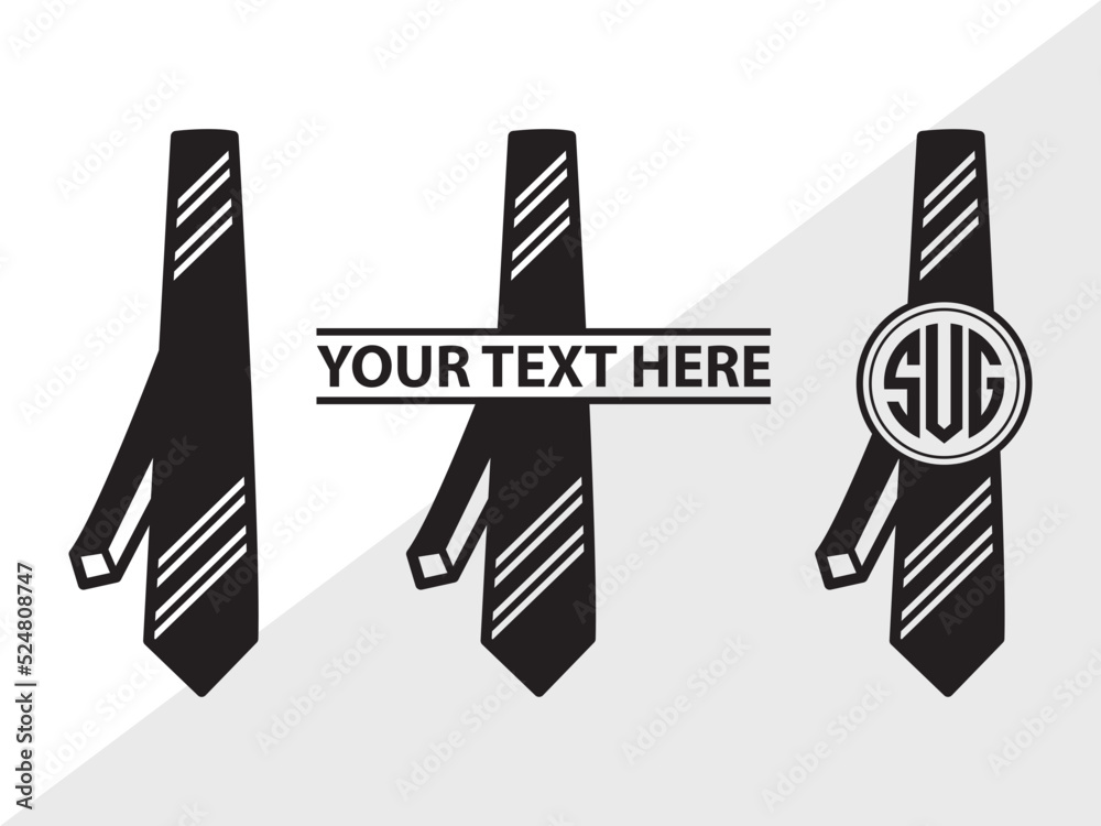 Tie Clipart SVG Monogram, Necktie Svg, Tuxedo Tie Svg, Men's Neckties ...
