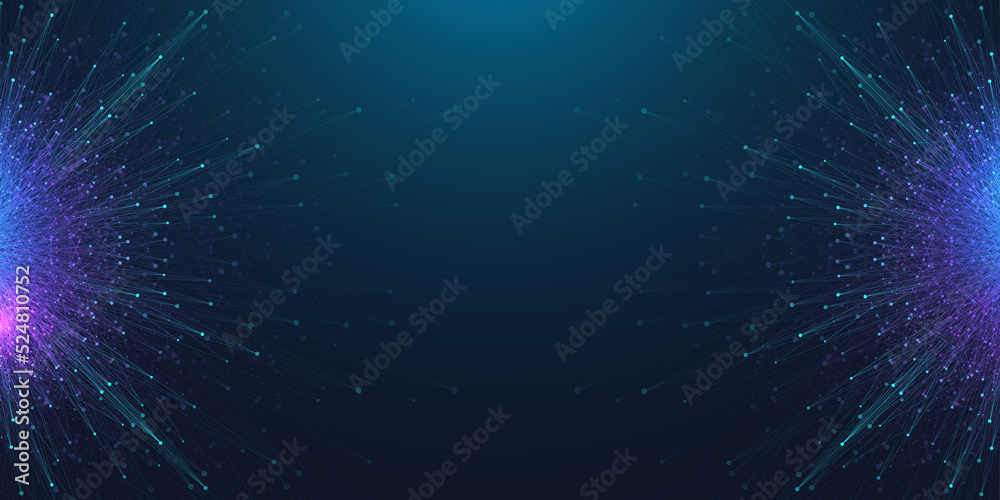 Quantum computer technology banner design template concept ...