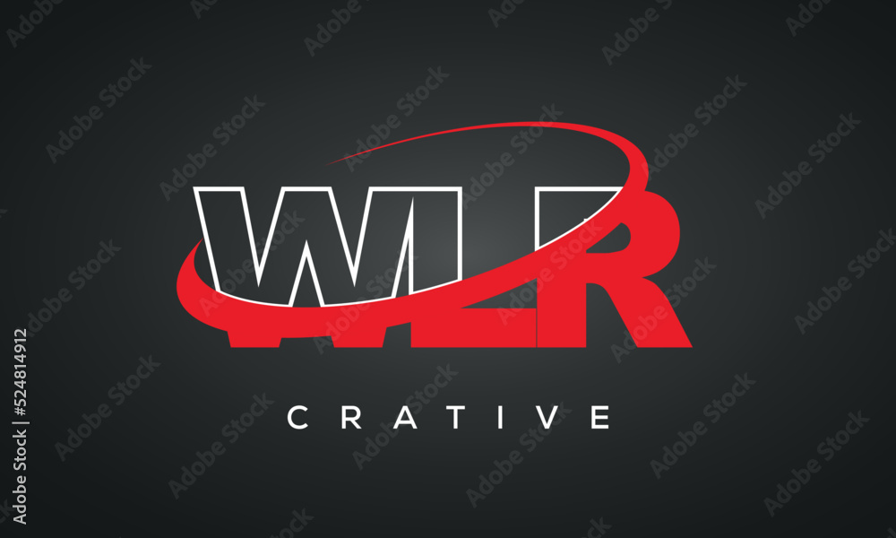 WLR letters typography monogram logo , creative modern logo icon with ...